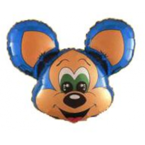 Macho Mouse Blå figur folie ballon 28" / 70 cm (uden helium)